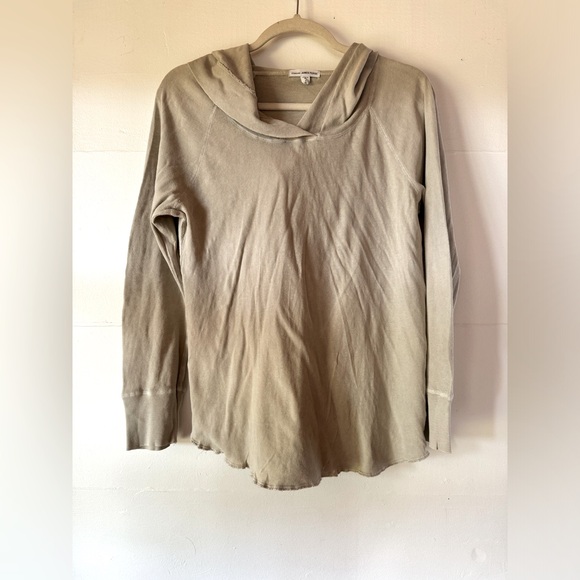 James Perse | Tops | Standard James Perse 0 Cotton Grunge Beige Long ...